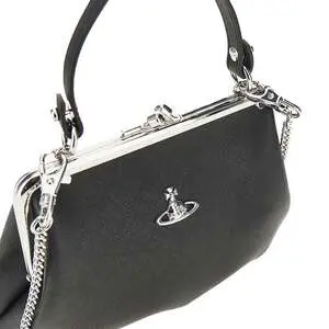 VIVIENNE WESTWOOD Granny Frame' Faux Saffiano Leather Bag