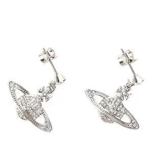 VIVIENNE WESTWOOD Mini Bas Relief Drop Earrings - Silver