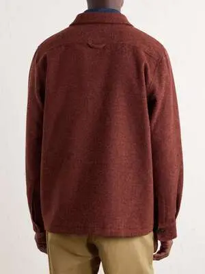 Portuguese Flannel Mélange Wool-tweed Overshirt