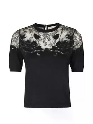 Ulla Johnson Ella Lace-panelled Short-sleeve Top