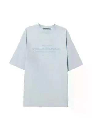 Alexander Wang Short Sleeve T-shirt W/ Mirror Logo - Blue
