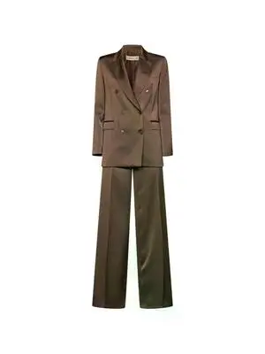 BLANCA VITA Double-breasted Peak-lapel Trouser Suit