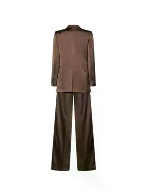 BLANCA VITA Double-breasted Peak-lapel Trouser Suit
