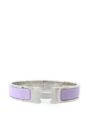 Hermès Clic H Enamel Bracelet - Silver