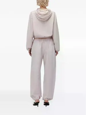 Alexander Wang Mid-rise Track Pants W/ Rhinestone Drawcord