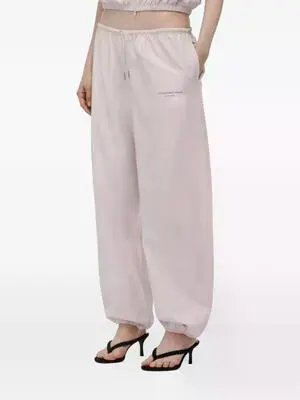Alexander Wang Mid-rise Track Pants W/ Rhinestone Drawcord