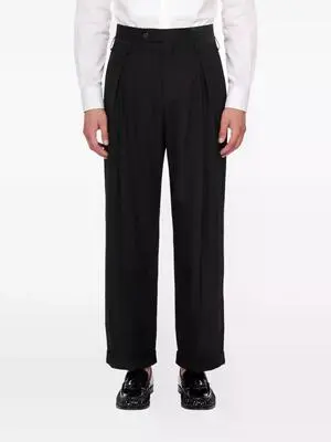 SOSHIOTSUKI Pleated Turn-up Trousers