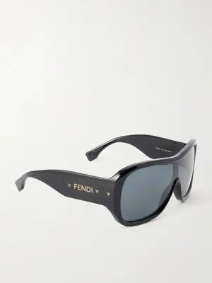 Fendi Screen Shield Aviator-style Acetate Sunglasses