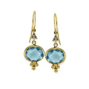 VINTOUCH ITALY Positano Topaz Cordellina Earrings - Blue