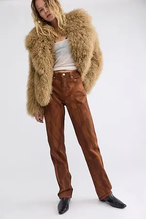Dala Calla Mid-rise Straight Jeans - Rusty