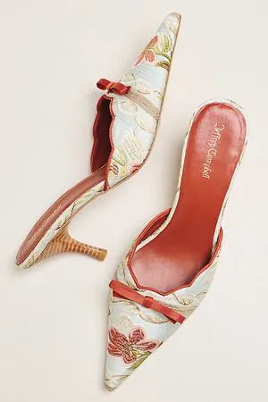 Jeffrey Campbell Decadent Mule Heels - Blue Pattern
