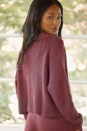 Eberjey Recycled Sweater Cropped Cardigan