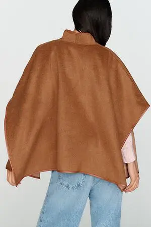 ROFFE Faux Suede Poncho