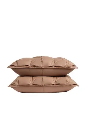 PARACHUTE Organic Cotton Puff Sham Set In Tan - Adobe