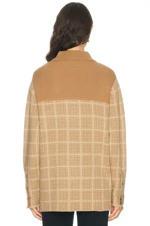 Guest In Residence Tartan Industry Jacket In Tan