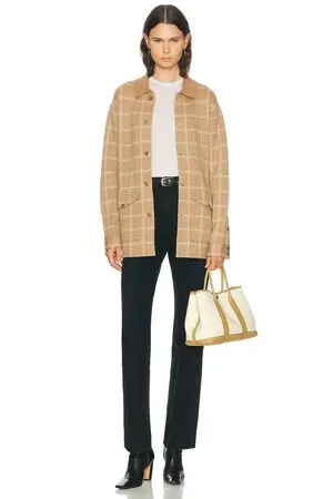 Guest In Residence Tartan Industry Jacket In Tan