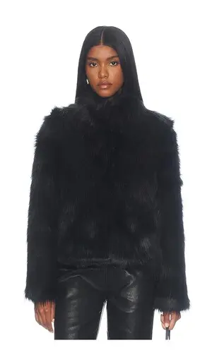 UNREAL FUR Delish Faux Fur Jacket - Black