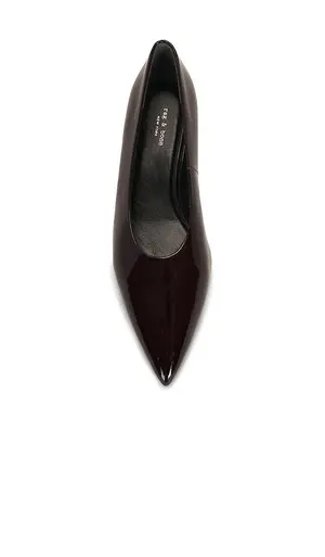 Rag & Bone Paloma Mid Heel Pump In Wine - Morello Patent