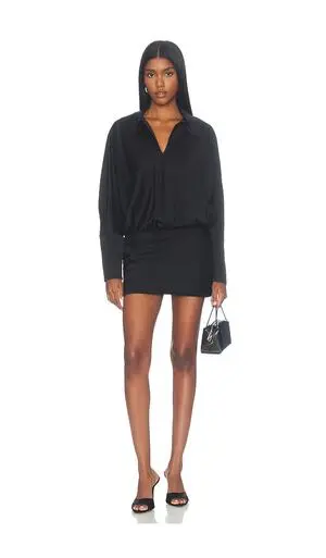 Simkhai Rianna Long Sleeve Mini Dress - Black