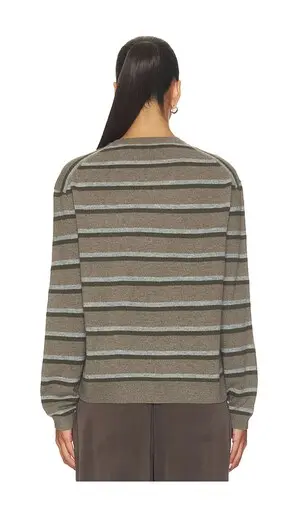 EAVES Naima V Neck Sweater In Grey