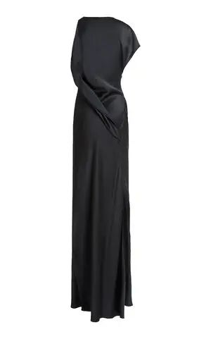 Victoria Beckham Kyra Draped Satin Maxi Dress