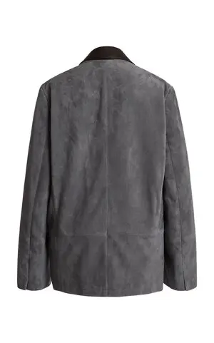 Victoria Beckham Contrast-collar Suede Blazer