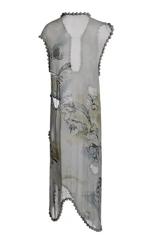 Victoria Beckham Asymmetrical Bubble-trim Midi Dress
