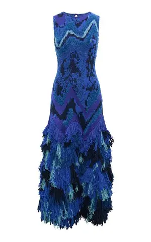Gabriela Hearst Caspia Wool-silk Maxi Dress - Multi