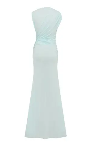 Alex Perry Sleeveless Ruched Jersey Gown