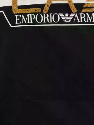 EA7 Logo-embroidered Hoodie