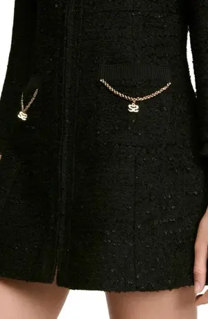 Sandro Short Dress With Metal Chain