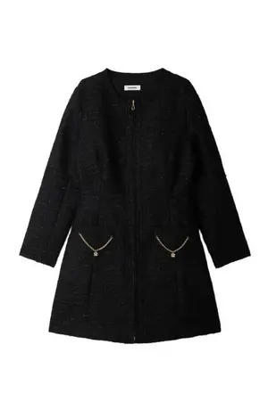 Sandro Short Dress With Metal Chain