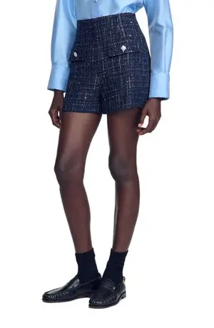 Sandro Decorative Tweed Shorts