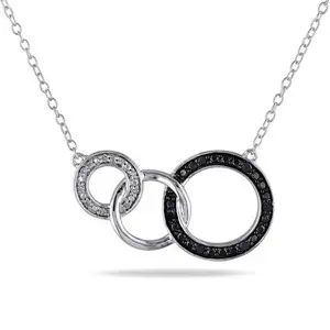 JULIANNA B. Diamond Circle Link Necklace - Sterling Silver