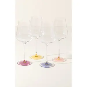 UNCOMMON GOODS Forever Flower Wine Glassesset Of 4 Widgeteer - Multi