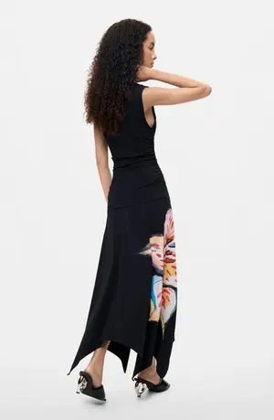 Desigual Asymmetrical Floral Sleeveless Dress