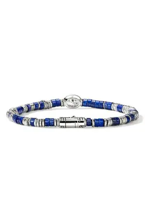 John Hardy Lovestruck Lapis Lazuli & Lab Grown Diamond Heishi Bracelet