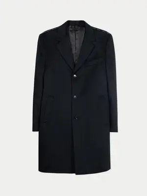Gobi Cashmere Cashmere Coat With Notched Lapels - Black