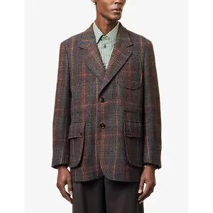 Paul Smith Checked Single-breasted Wool Jacket