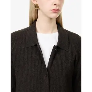 Le Kasha Ribbed Long Cashmere Knit Cardigan