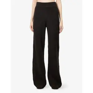 Le Kasha Ribbed Straight-leg Cashmere Knit Trousers