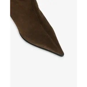 Kurt Geiger Lilly Suede Heeled Ankle Boots