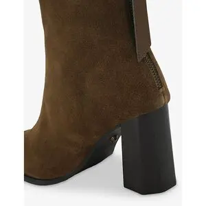 Kurt Geiger Lilly Suede Heeled Ankle Boots