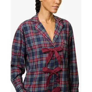 DAMSON MADDER Antonella Check Cotton-flannel Pyjama Set
