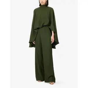 TALLER MARMO Eolia Draped Angel-sleeve Woven Jumpsuit