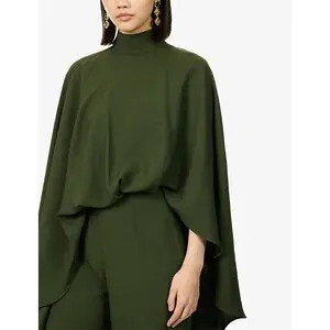 TALLER MARMO Eolia Draped Angel-sleeve Woven Jumpsuit
