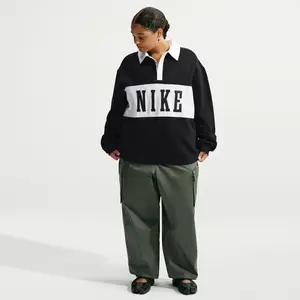 Nike Studio Fleece Medium Weight Oversized Rugby Sweatshirt