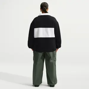 Nike Studio Fleece Medium Weight Oversized Rugby Sweatshirt