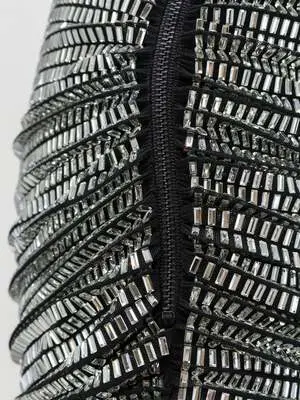SELF-PORTRAIT Mini Skirt With Rhinestones - Silver