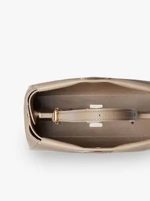 Fendi My Peekanno Small Leather Shoulder Bag - Beige